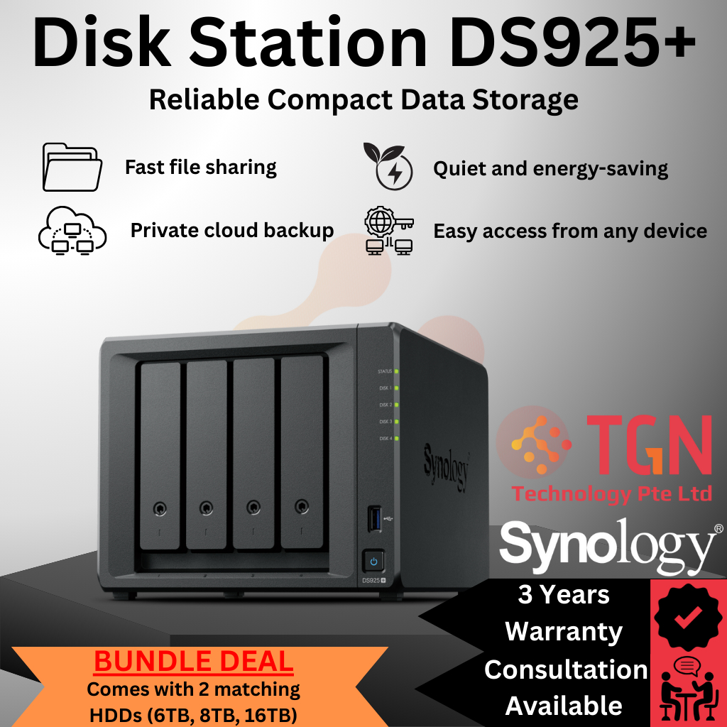 Synology DiskStation DS925+ with Enterprise HDD options | Shopee Singapore