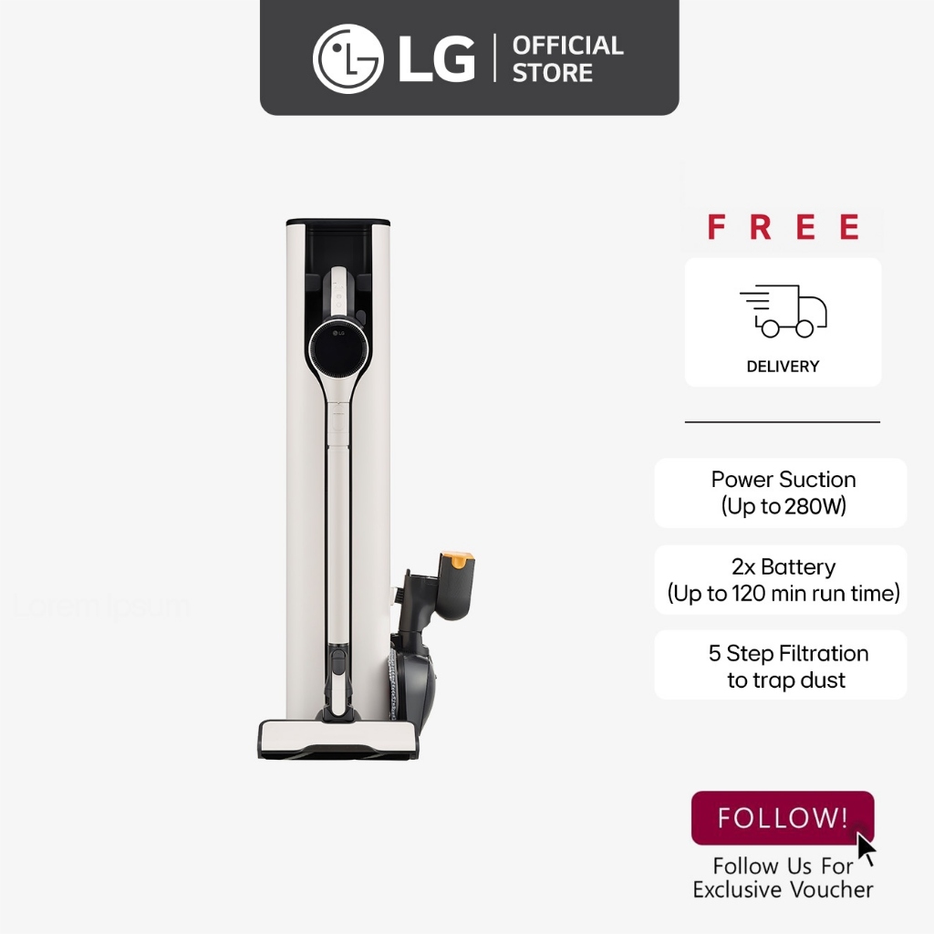 [New] LG A9X-STEAM CordZero™ Handstick Vacuum with All-in-One Tower ...