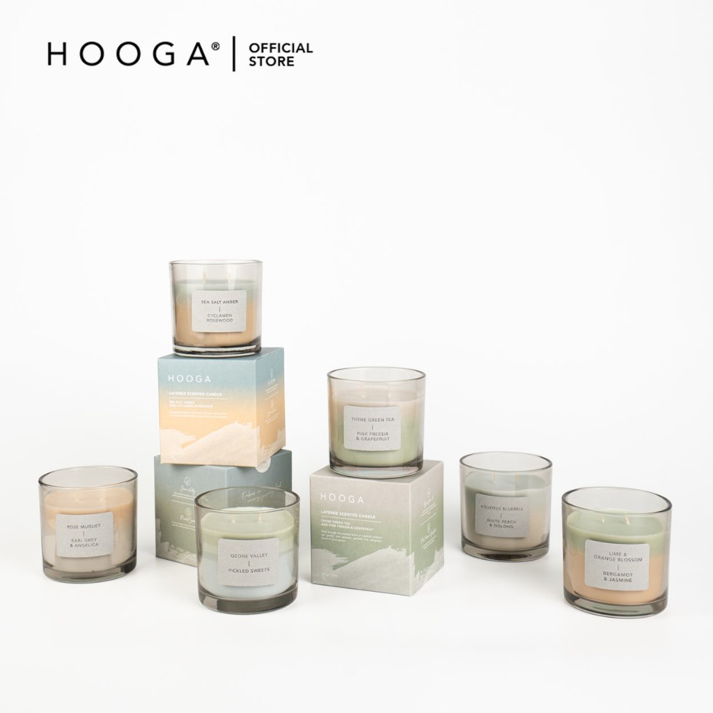 Hooga EARTH SERIES Layered Scented Candle 283g | Shopee Singapore