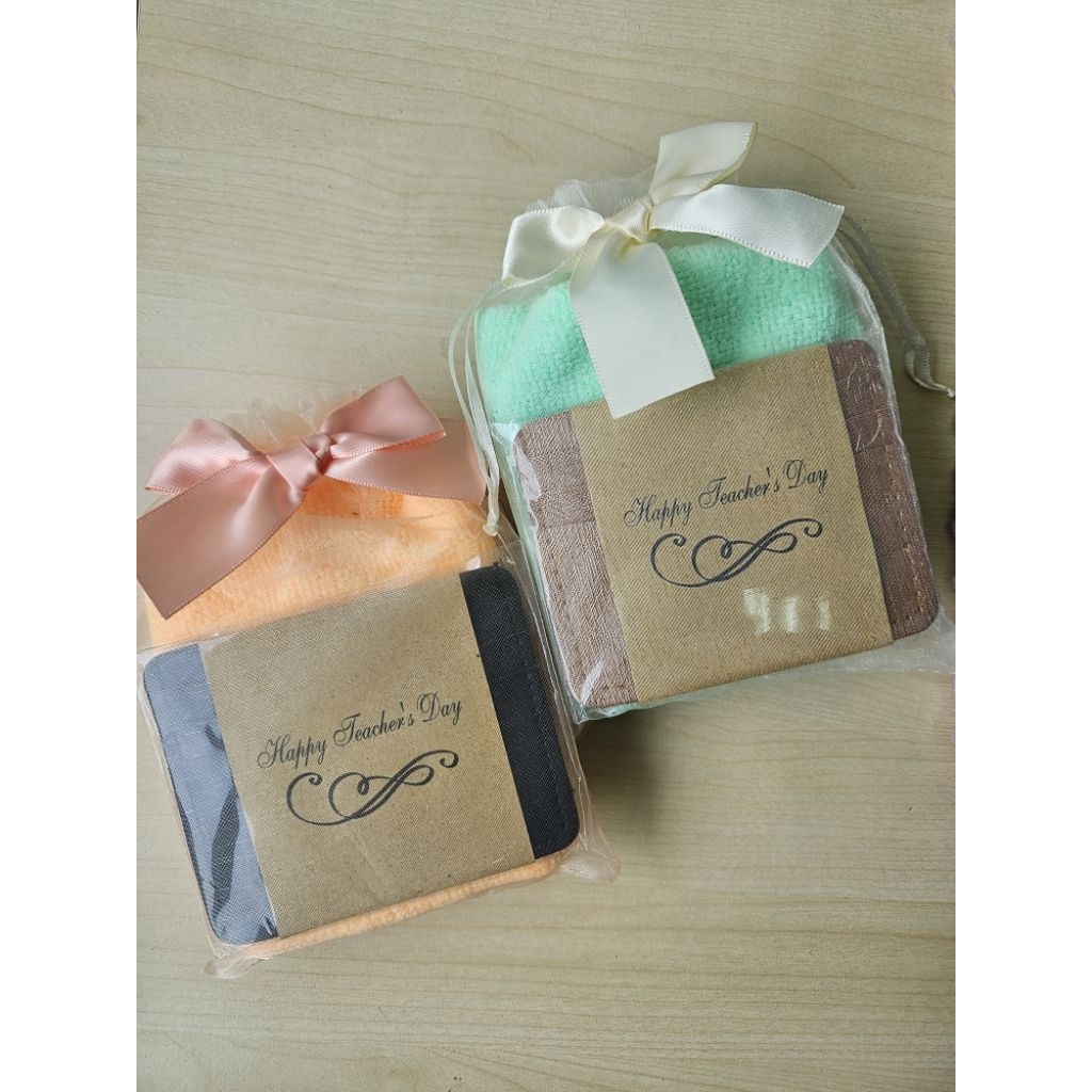 Teacher's Day Gift - Long towel & card holder set | Shopee Singapore