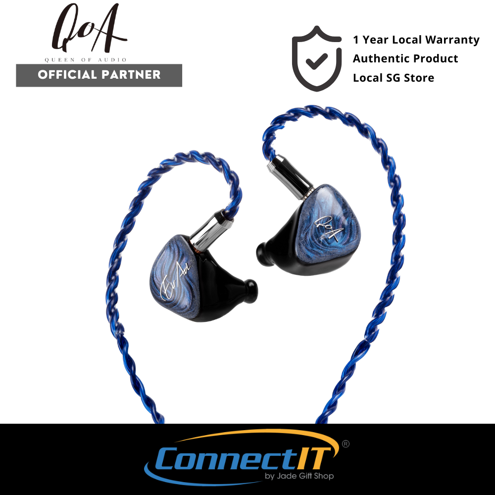 QoA Misty Blue IEM - 10mm Dynamic Driver with 6μm PET Dynamic Driver ...