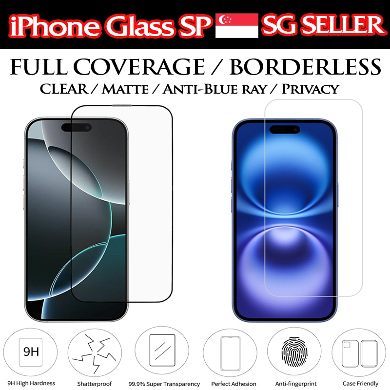 [SG] Tempered Glass Screen Protector iPhone 17 16 Pro Max Air Plus Pro ...