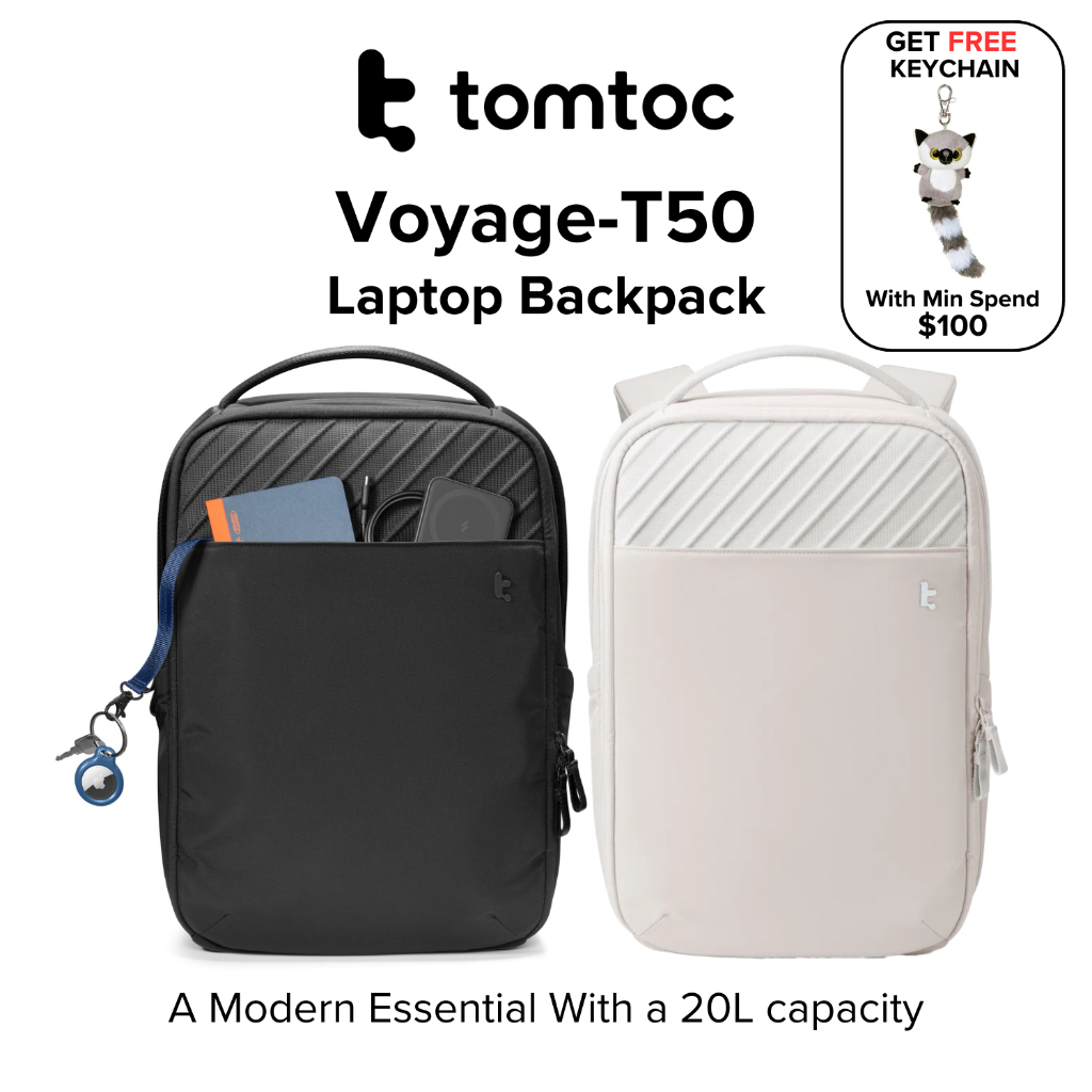 tomtoc Voyage-T50 Laptop Backpack | 15.6-inch | 20L | Shopee Singapore