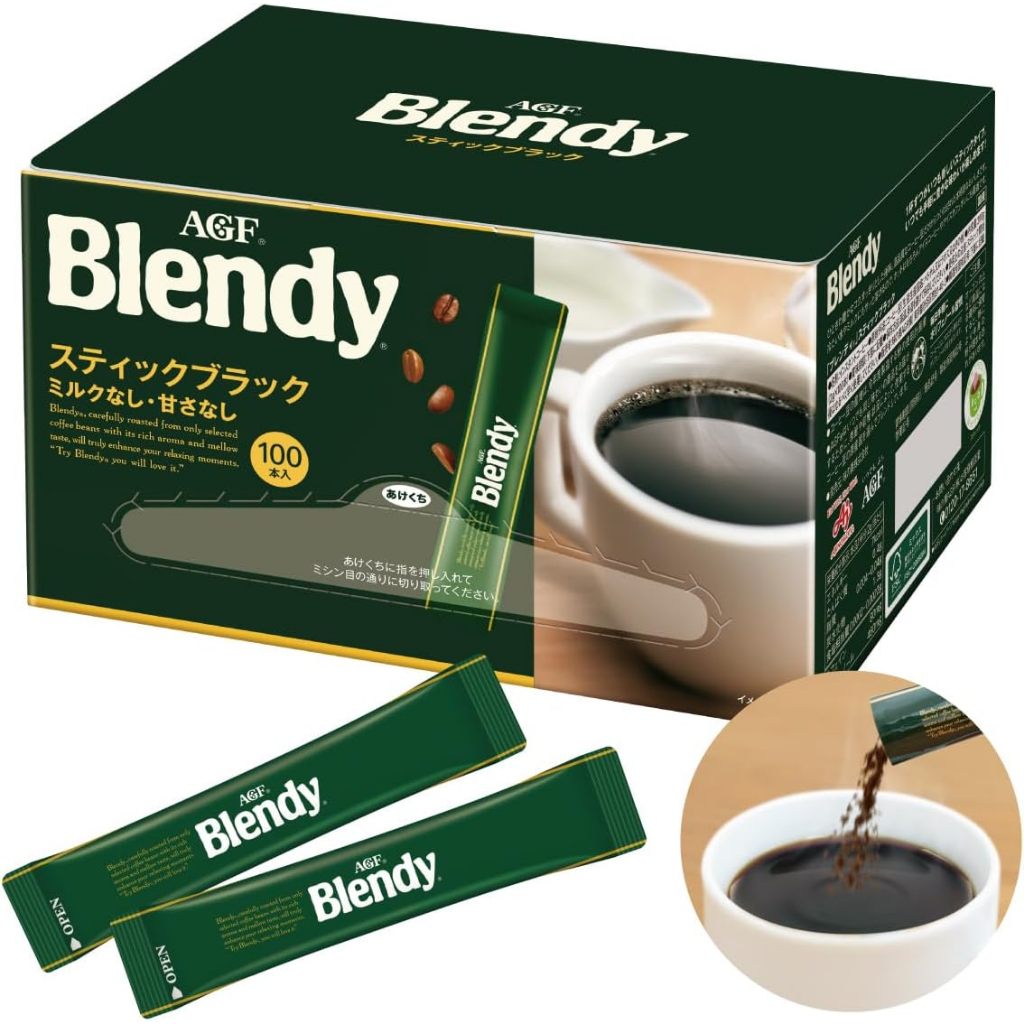 AGF Blendy Stick Black 100 Sticks / Stick Coffee / Instant Coffee ...