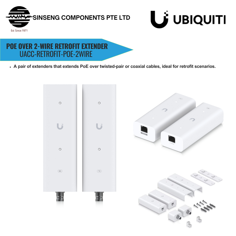 Ubiquiti Unifi PoE Over 2 Wire Retrofit Extender UACC-Retrofit-PoE ...