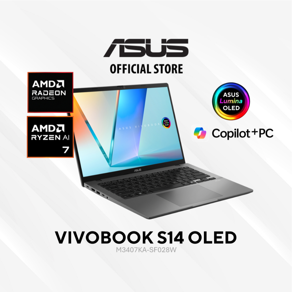 ASUS Vivobook S14 OLED M3407KA-SF028W 14" Laptop (AMD Ryzen AI 7 350 ...