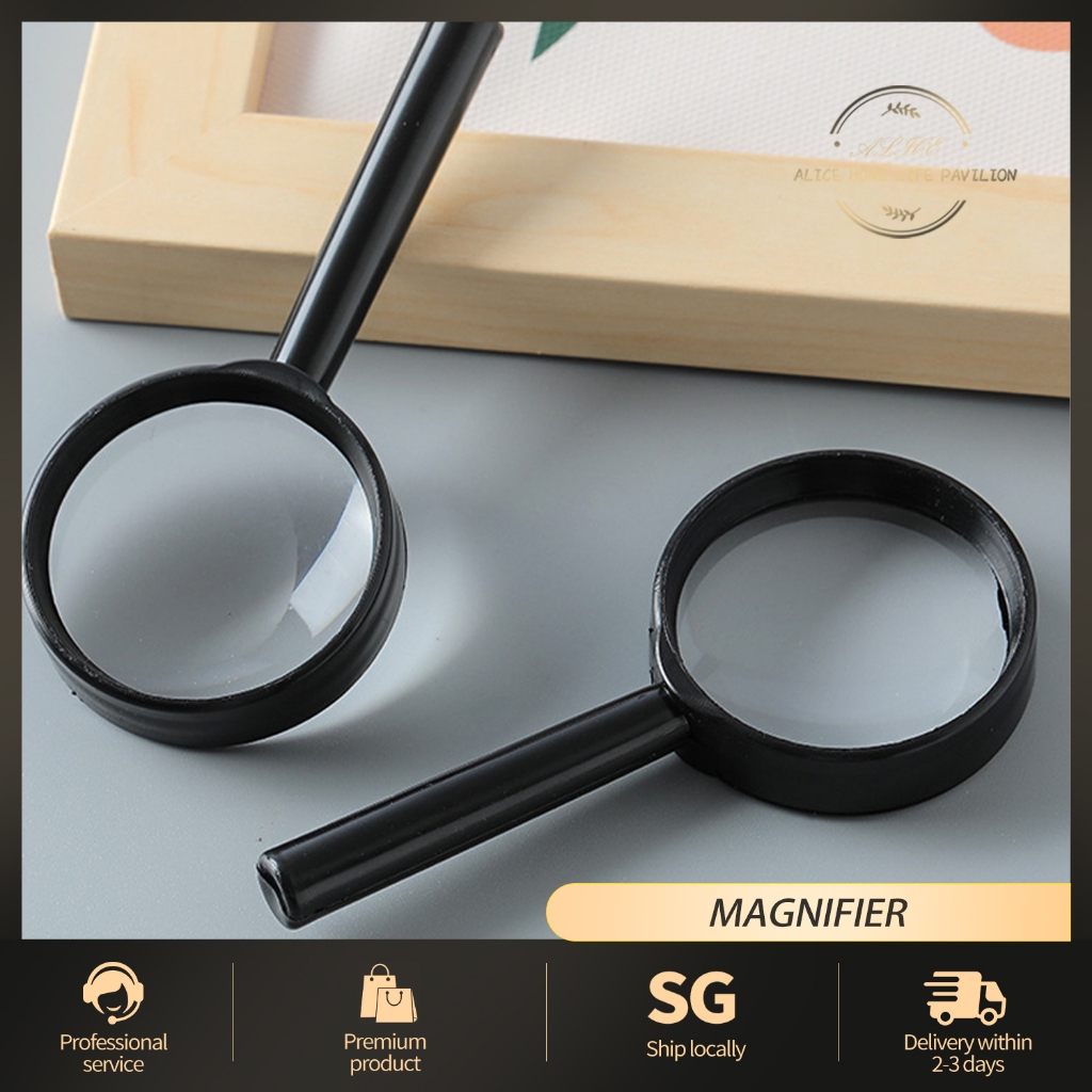 SG Stock Handheld Portable Magnifying Glass HD Transparent Lens ...