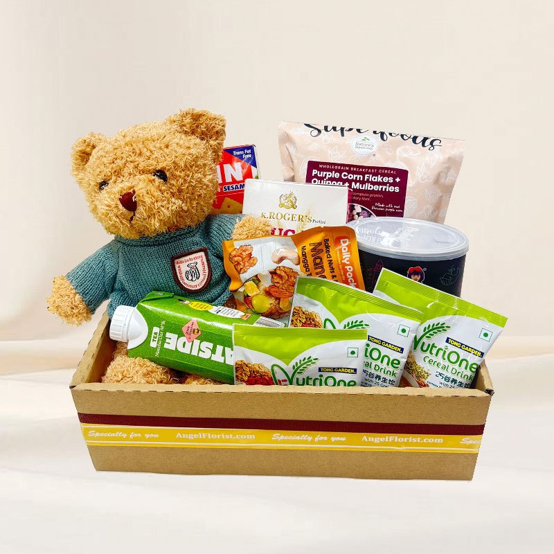 [SG SELLER] SAME DAY DELIVERY - Snacks Hamper With Bear | Shopee Singapore