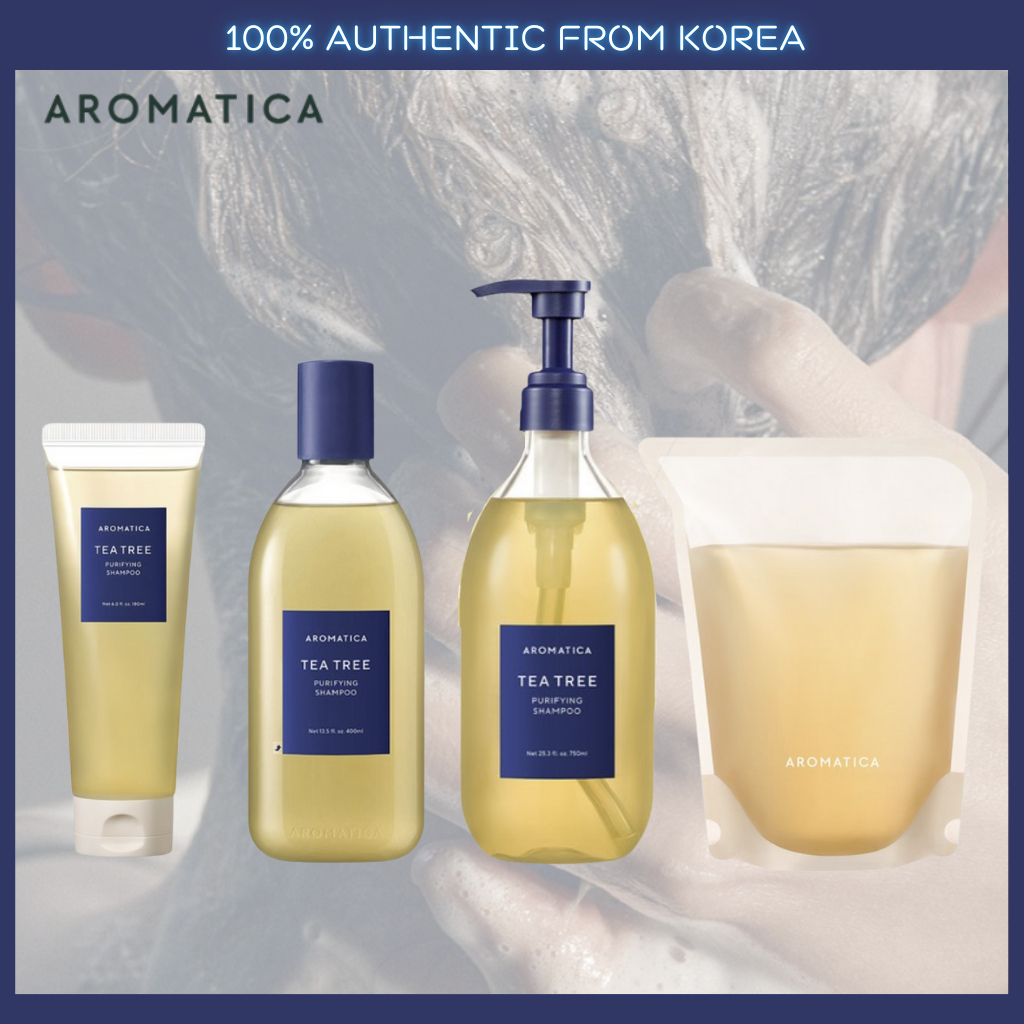 [Aromatica] Tea Tree Purifying Shampoo – 180ml / 400ml / 750ml / 500ml ...