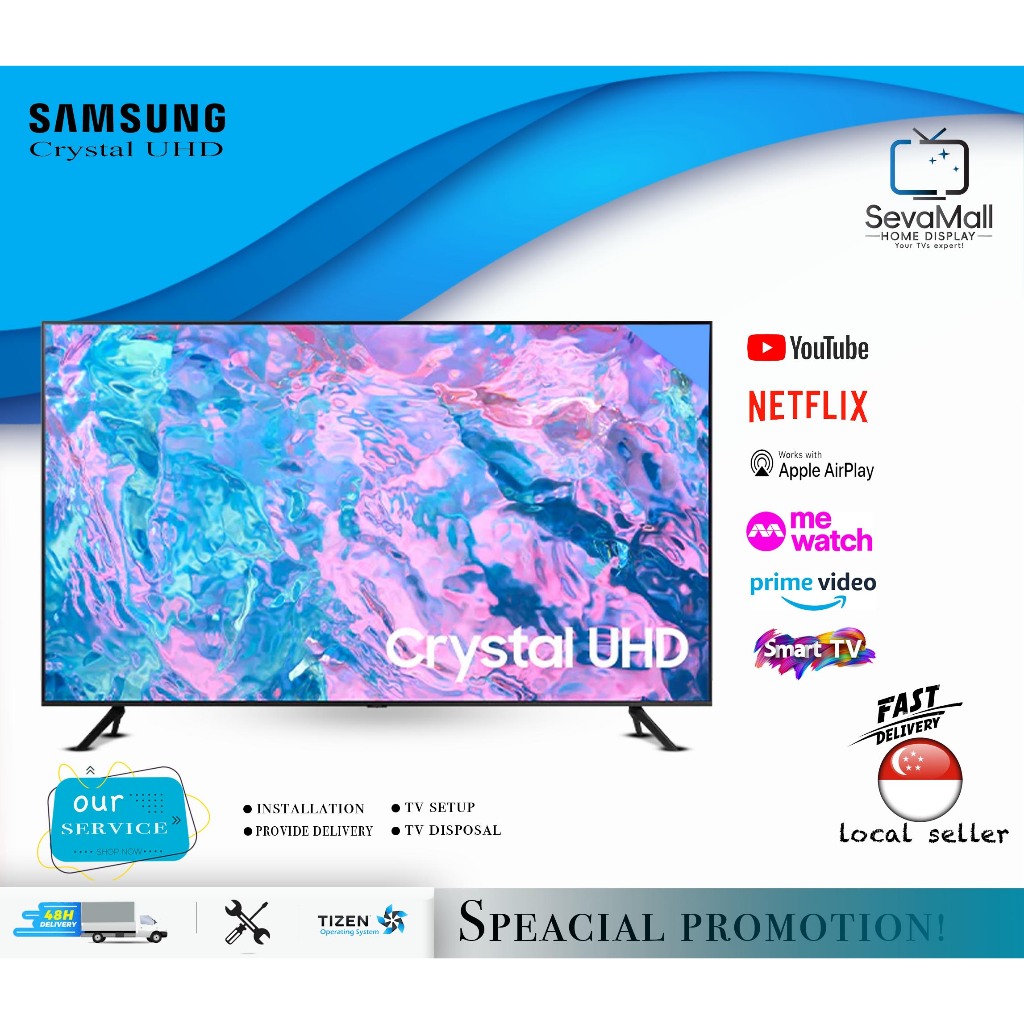 Samsung 4K smart Crystal UHD CU7000 43CU7000 55CU7000 65CU7000 70CU7000 ...