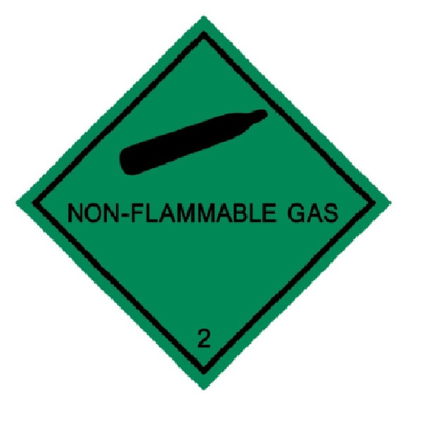 [SG] [50 Pieces] IATA DGR Hazard Label Class 2 Non-Flammable Gas ...