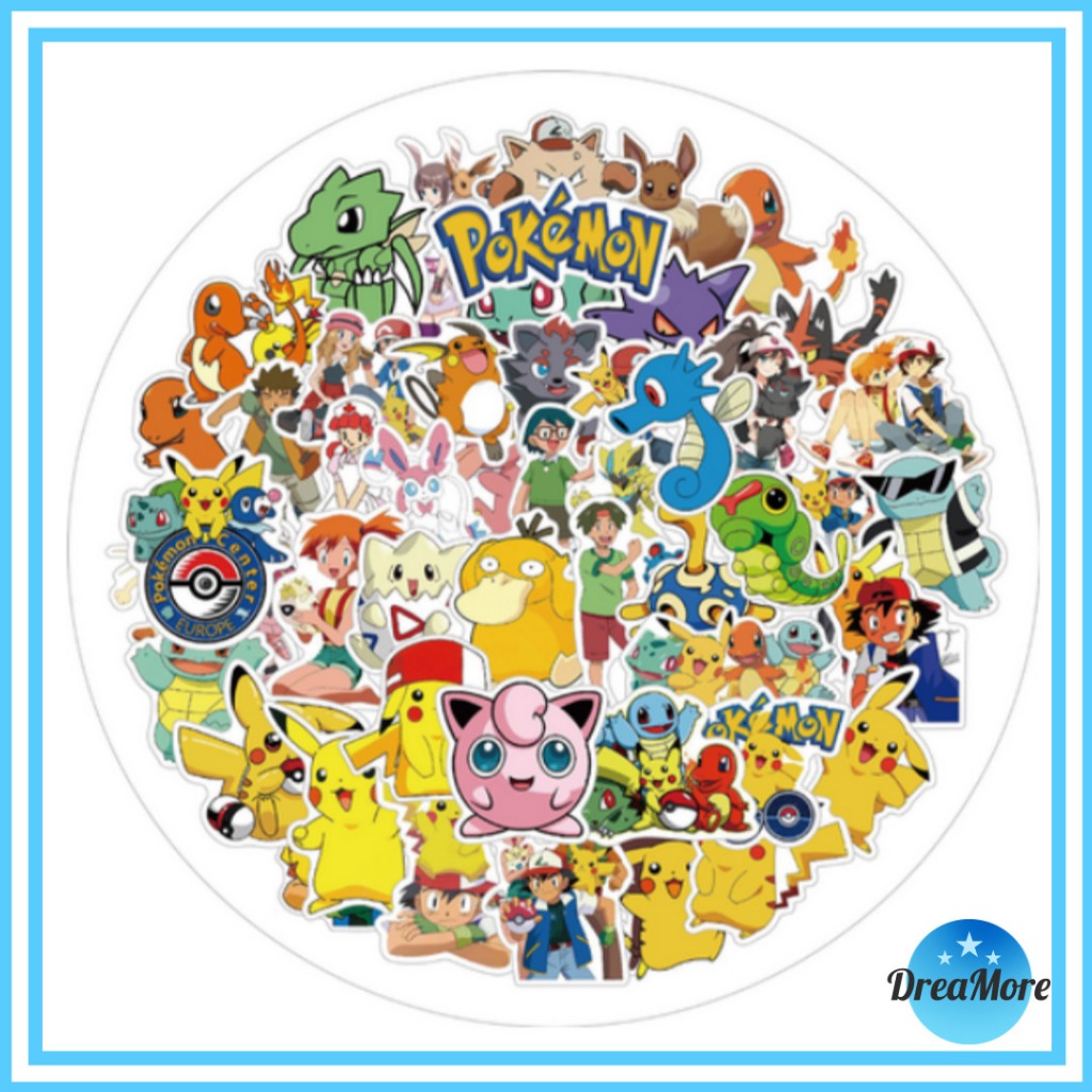 POKEMON Carrier Laptop Waterproof Sticker 50pcs / Removable / PVC ...