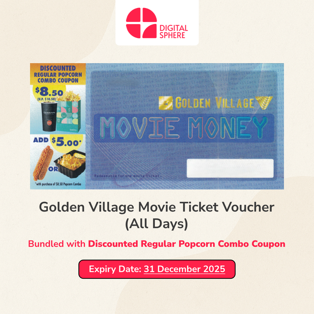 Golden Village Movie Ticket Voucher (All Days) - Physical Voucher ...
