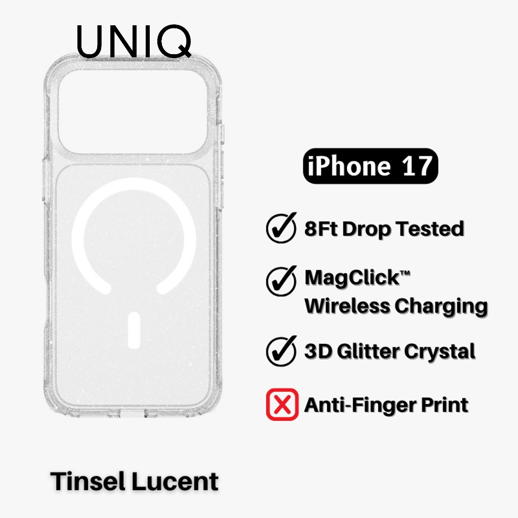 UNIQ Lifepro Xtreme Tinsel Lucent Hybrid iPhone 17 / Air / Pro / Pro ...