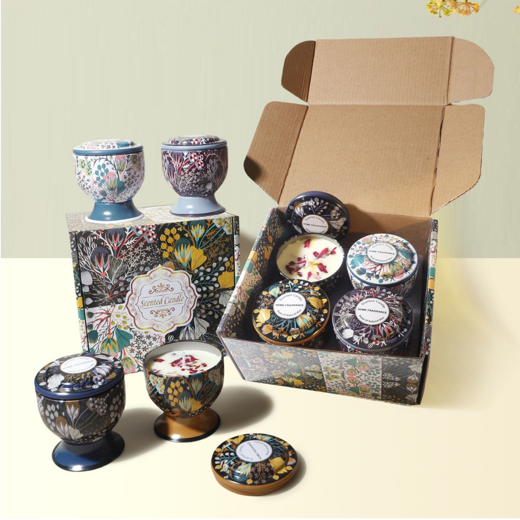 Aromantic Candle 4 Piece Set Natural Soy Wax Aromatherapy Scented ...