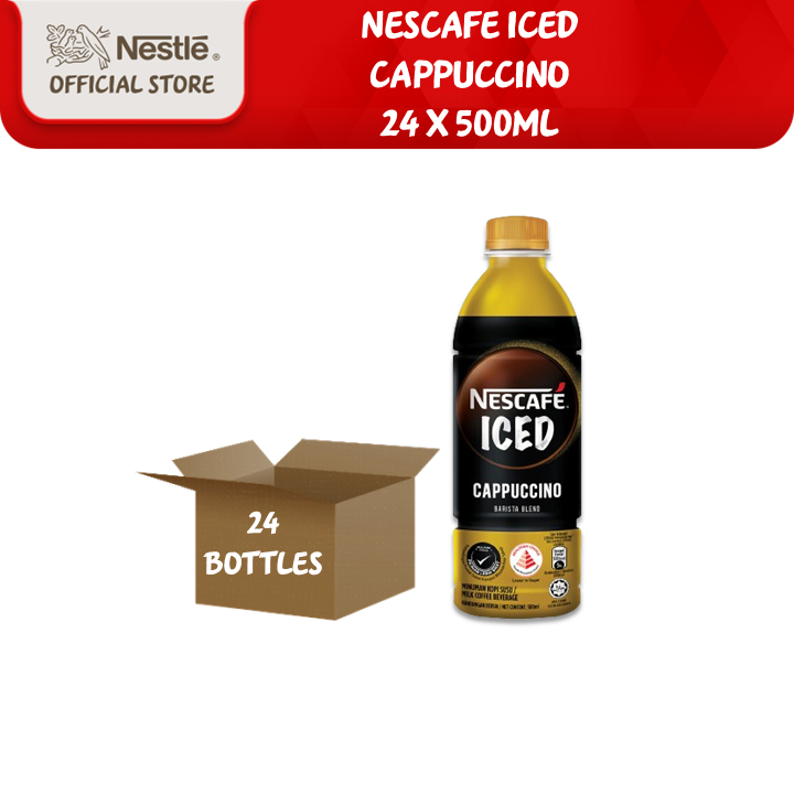 [Carton] NESCAFE Iced Cappuccino Coffee Bottle (500ml) | Shopee Singapore