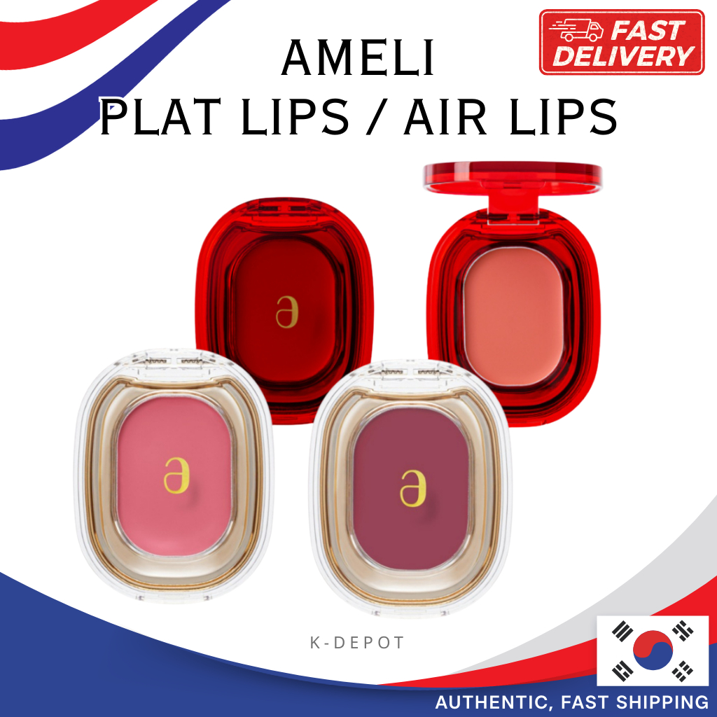 [Ameli] Plat Lips & Air Lips 1.2g – Lip Tint Balm, 16 Colors | Shopee ...