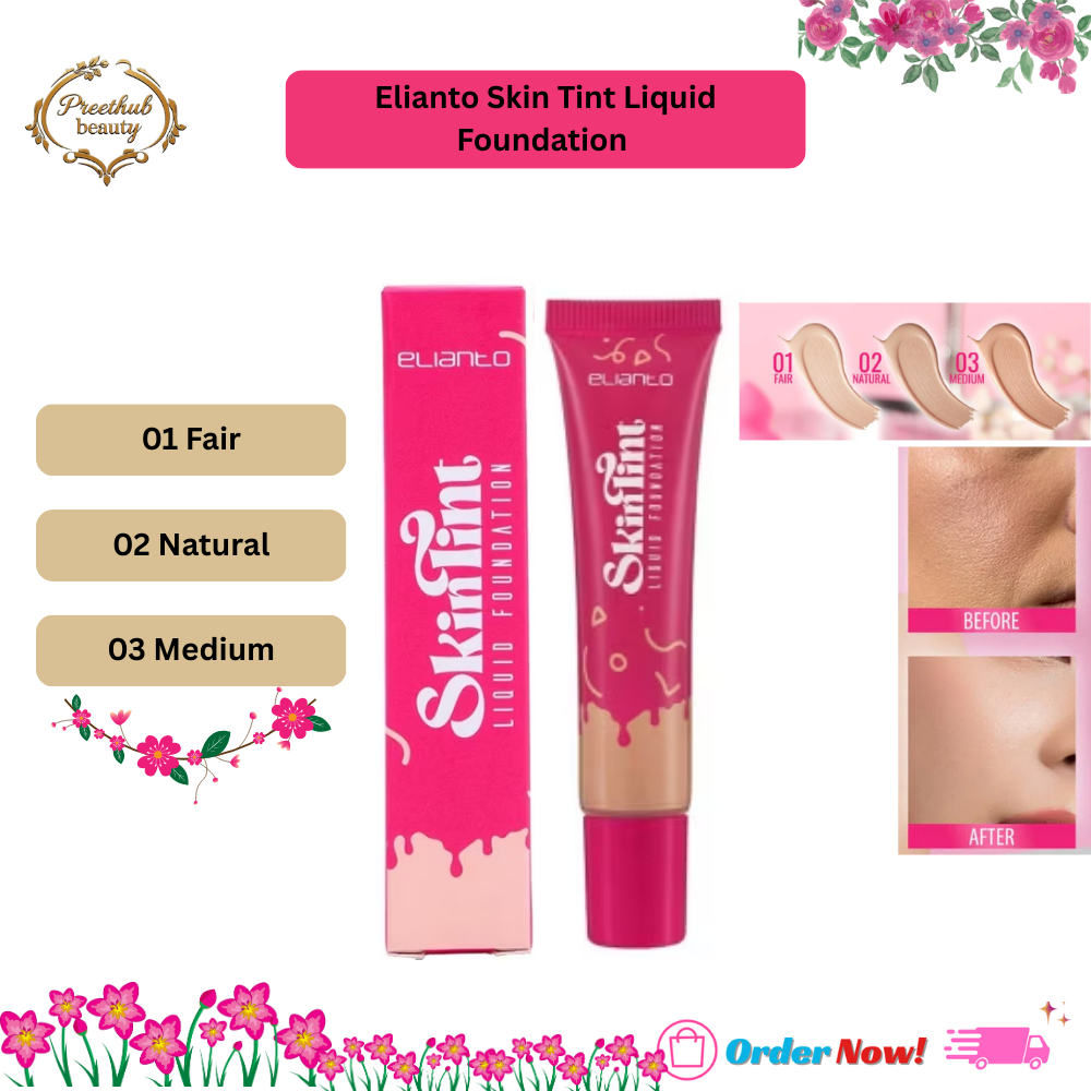 Elianto Skin Tint Liquid Foundation Lightweight Foundation Face ...