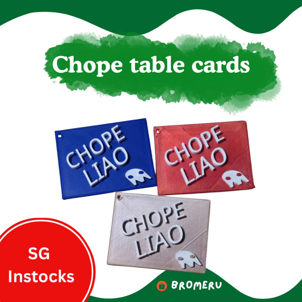 3D printed CHOPE table cards hawker centre table cards | Shopee Singapore