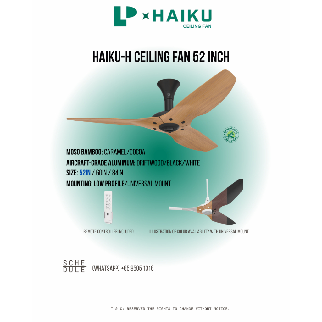 Haiku Fan H-series 52inch | Shopee Singapore