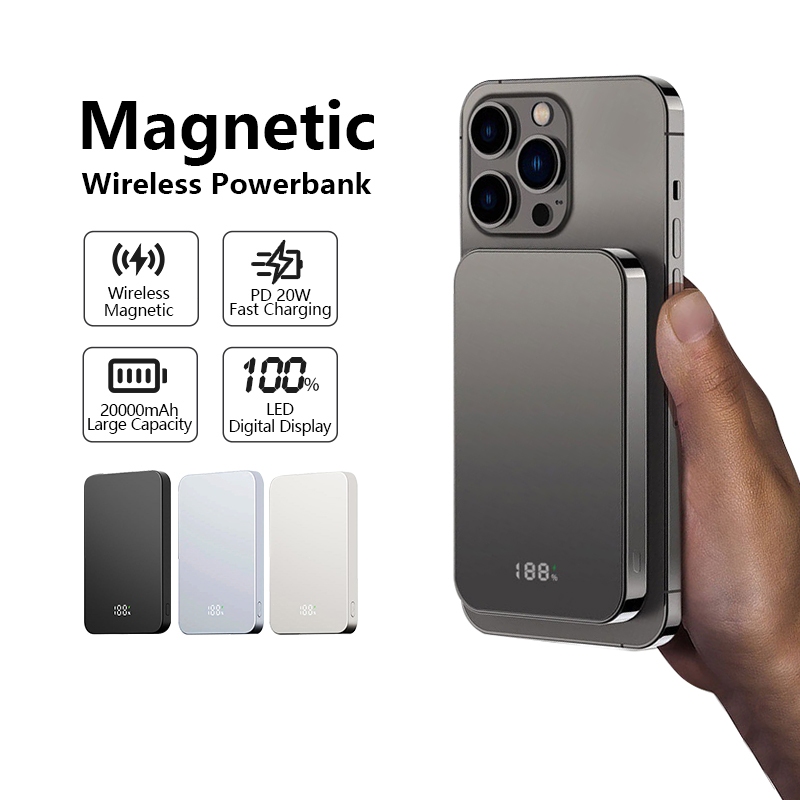 【SG Seller】3 CCC Magnetic Power Bank 10000mAh 20W Wireless Powerbank ...