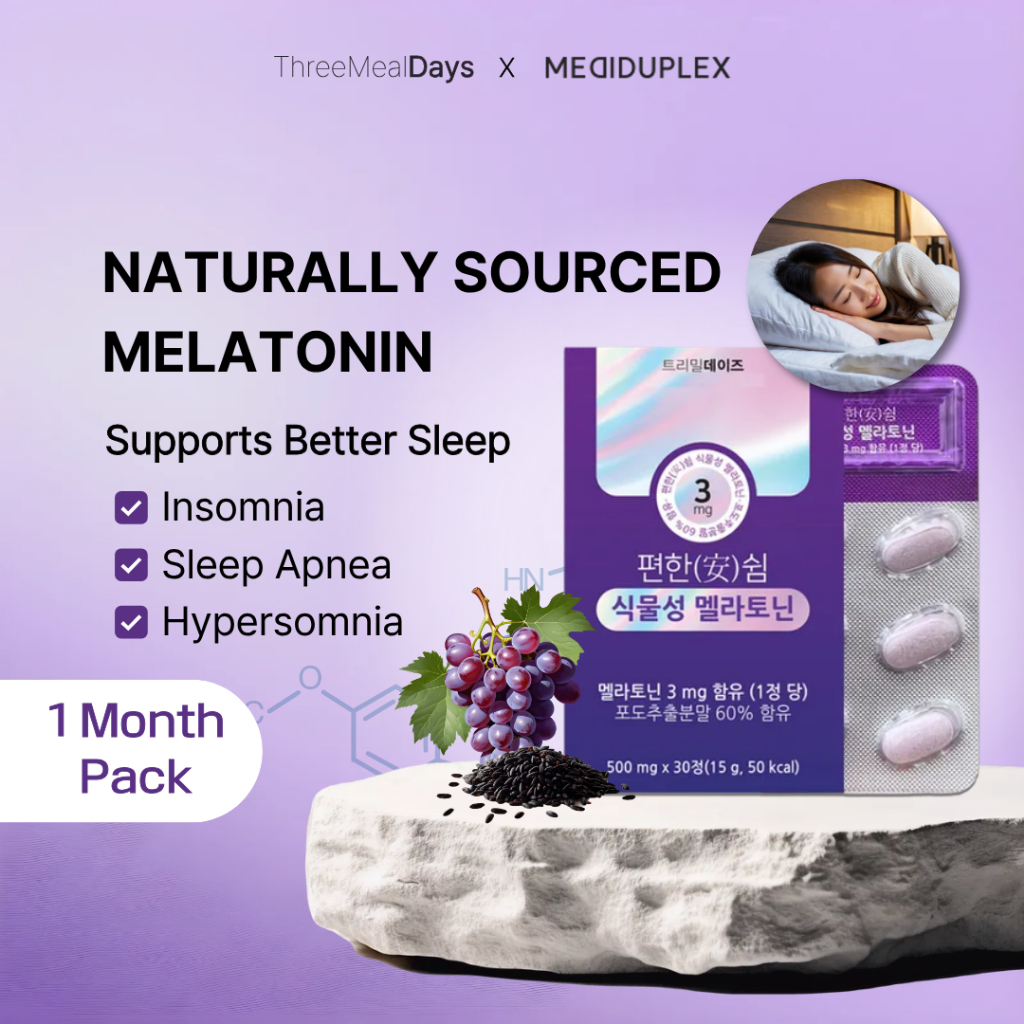 [HANMI PHARM] Three Meals Day Deep Sleep Plant-Based Melatonin 500mg ...