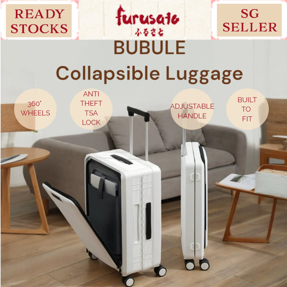 Collapsible Travel Luggage Cabin Bag Lightweight Hard Shell Suitcase ...
