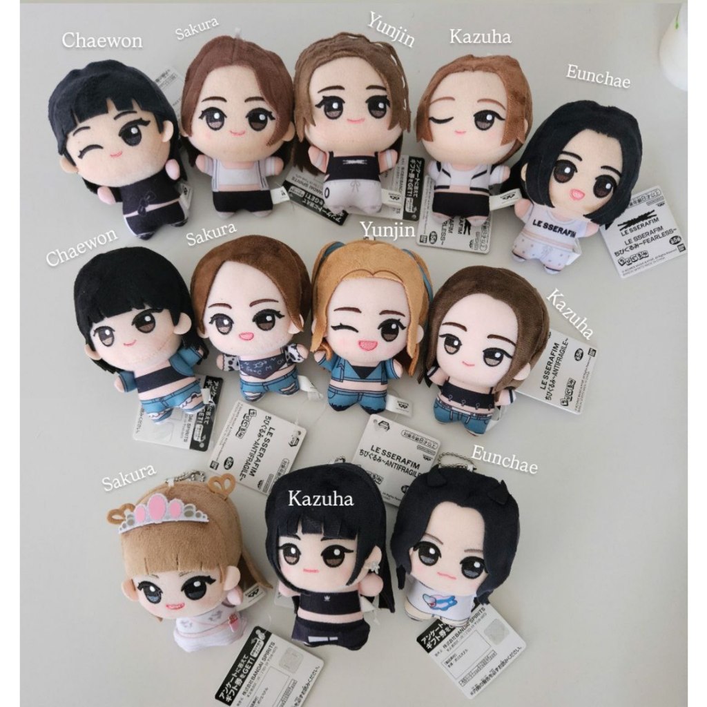 Sg In Stocks Le Sserafim Bandai Plush Lsfm Lesserafim Chaewon Kazuha