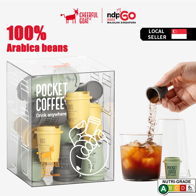 Cheerful Goat Coffee Powder Instant Coffee Freeze Dried Coffee Pocket ...