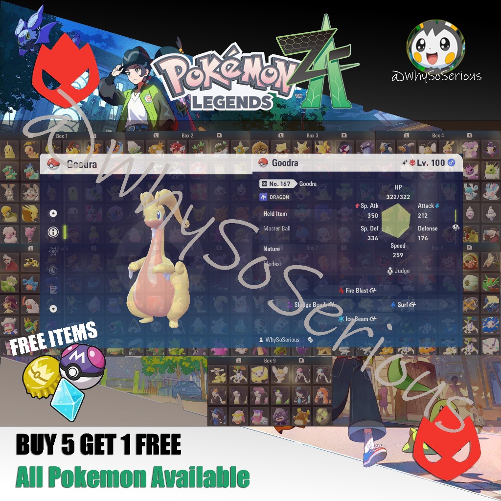 Nintendo Switch Pokemon Legends ZA Shiny Battle Ready Goodra (Digital ...