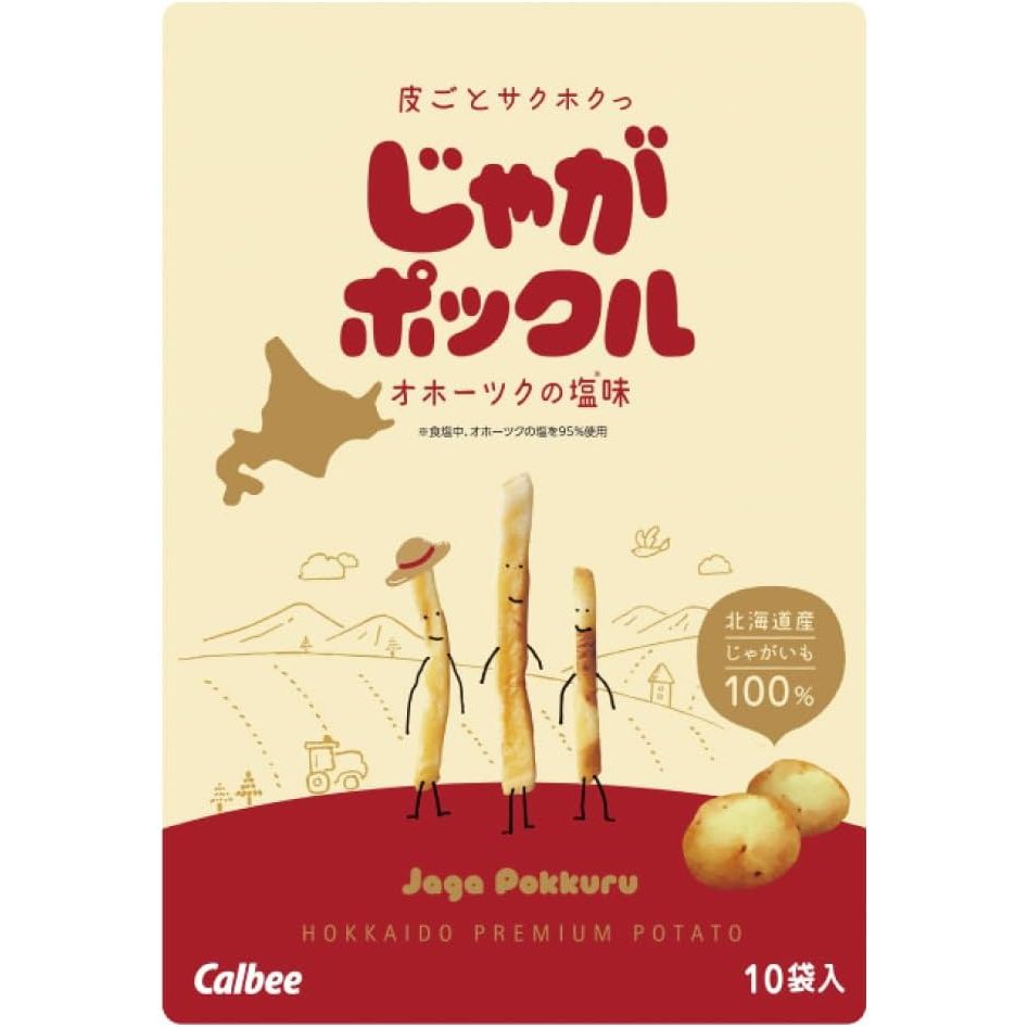 Potato Sticks Okhotsk Salt Flavor (18g × 10 bags) Large × 1 piece ...