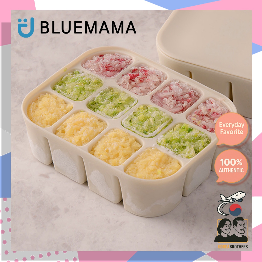 Bluemama / Platinum Silicone Baby Food Storage Cube / Made in Korea ...