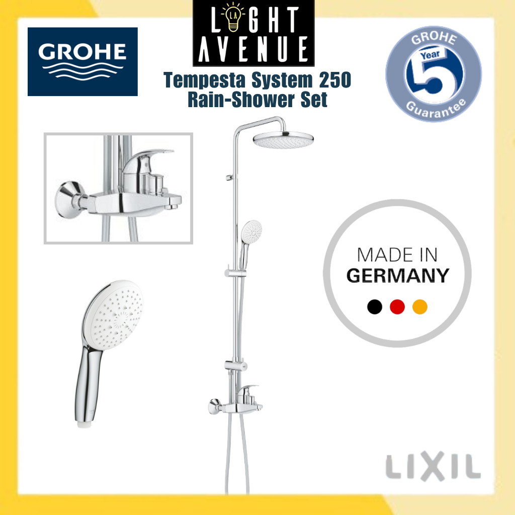 Grohe Tempesta System 250 Rain-Shower Set (26 674 001) | Shopee Singapore