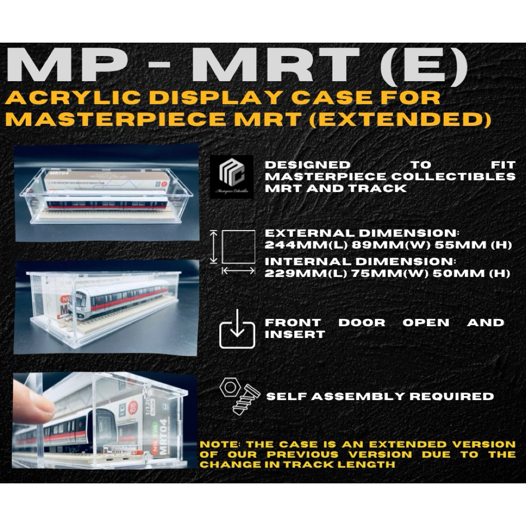 MP-MRT(E) Acrylic Display Case for Masterpiece MRT (Extended) | Shopee ...