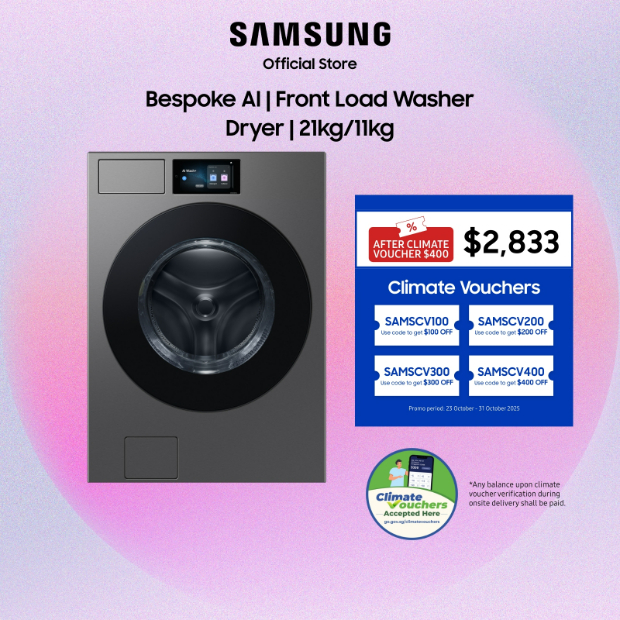 [Climate Voucher Eligible] [Pre-order] Samsung WD90F21BCSSP 21KG/11KG ...