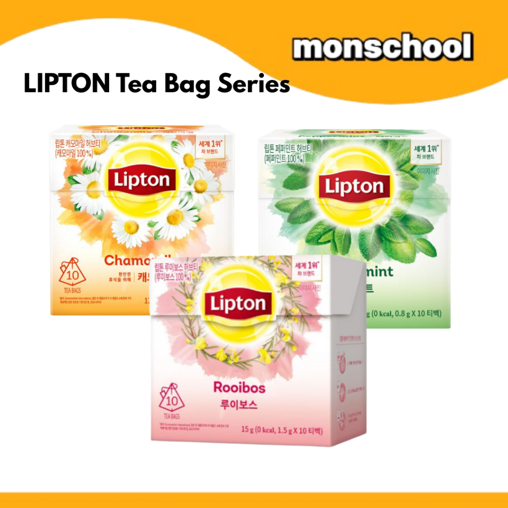 LIPTON Herbal Tea Bag Series 10T | Peppermint Chamomile Rooibos ...