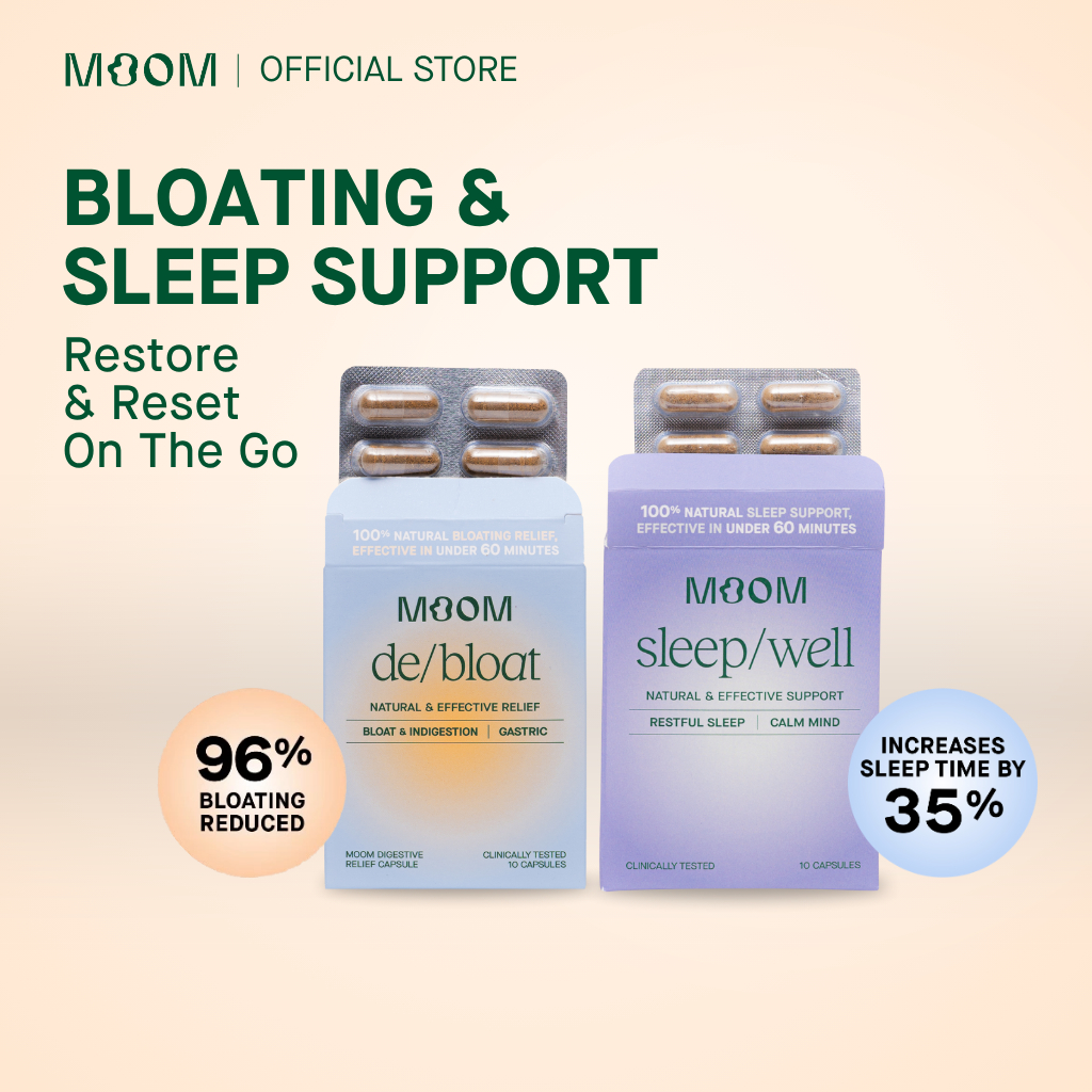 Moom Health™ Restore Reset On-The-Go Bundle | de/bloat & sleep/well for ...