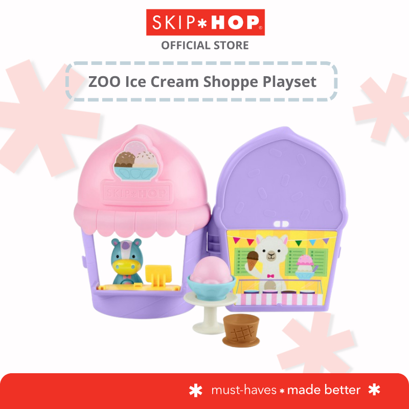 Skip Hop Zoo Ice Cream Shoppe Playset Unicorn | Kids Toddler Pretend ...