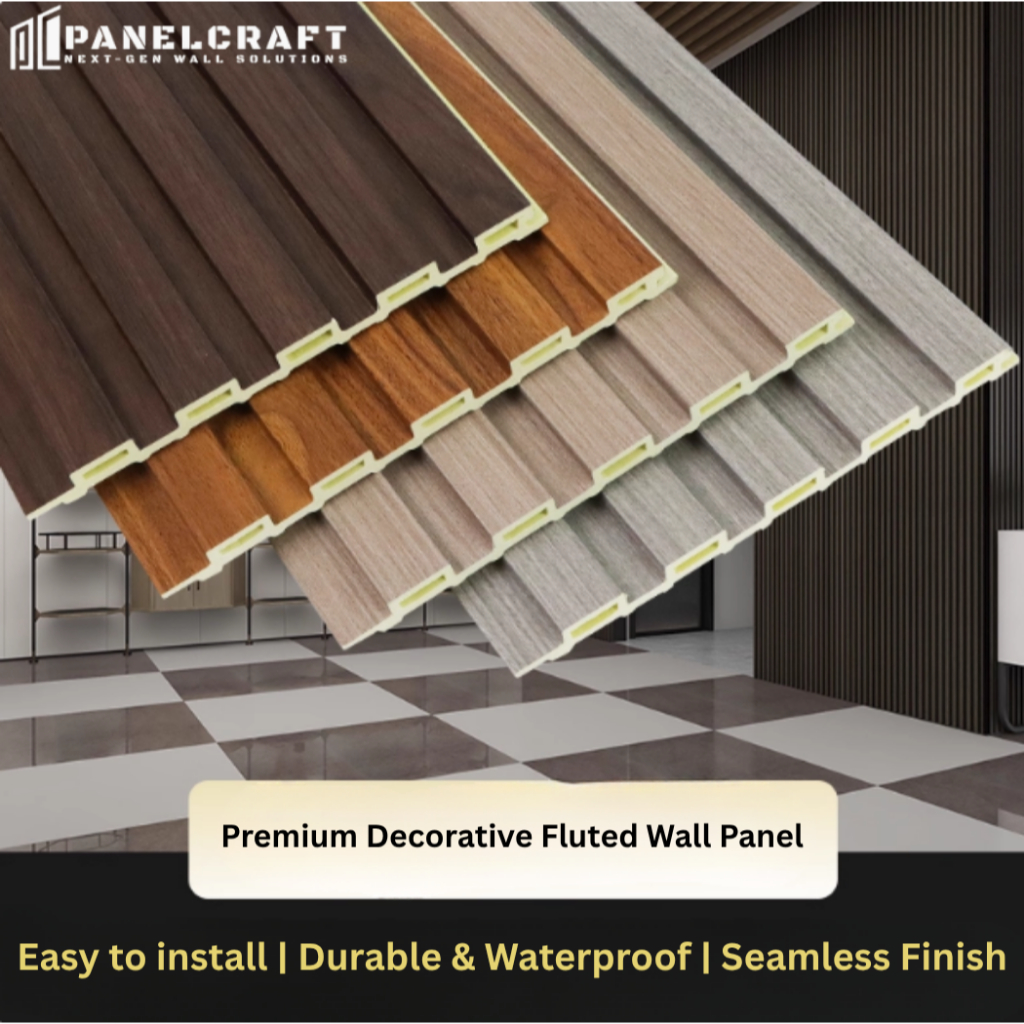 Premium Decorative Hollow Fluted Wall Panel Sample PVC Composite Panels ...