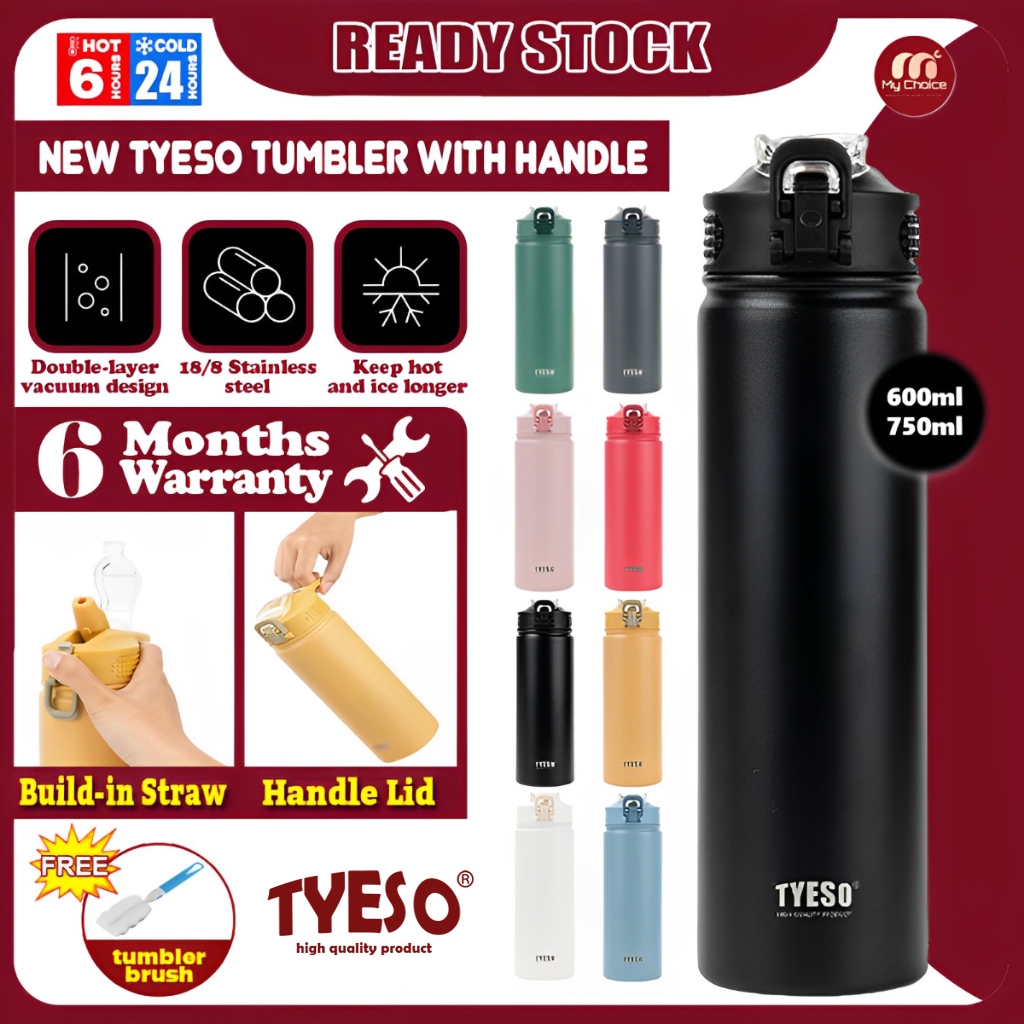 Tyeso Thermos Tumbler With Handle SUS304 600ml/750ml Double Layer ...