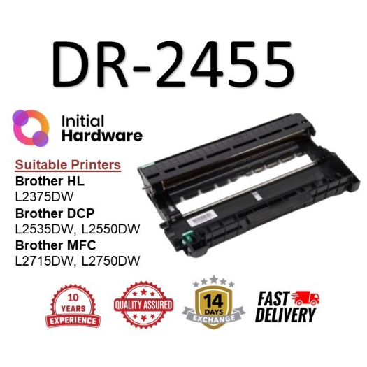 Brother DR-2455 Drum (Compatible), HL-L2375DW, DCP-L2535DW, DCP-L2550DW ...