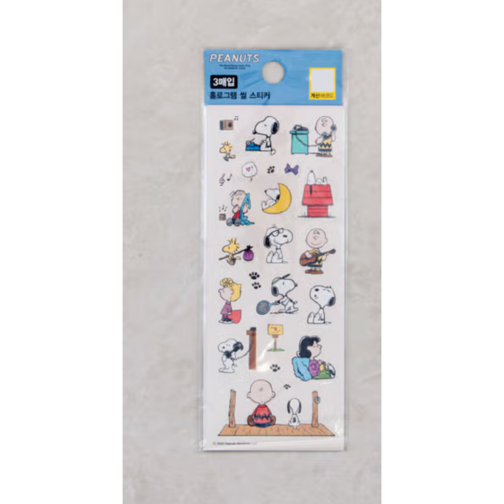 [DAISO KOREA] Peanuts transparent shape Seal Sticker (3pcs) | Shopee ...