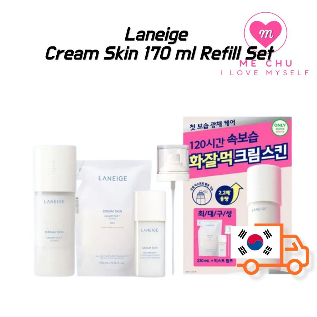 Laneige Cream Skin 170 ml Refill Set (+170 ml refill + 50 ml + mist ...