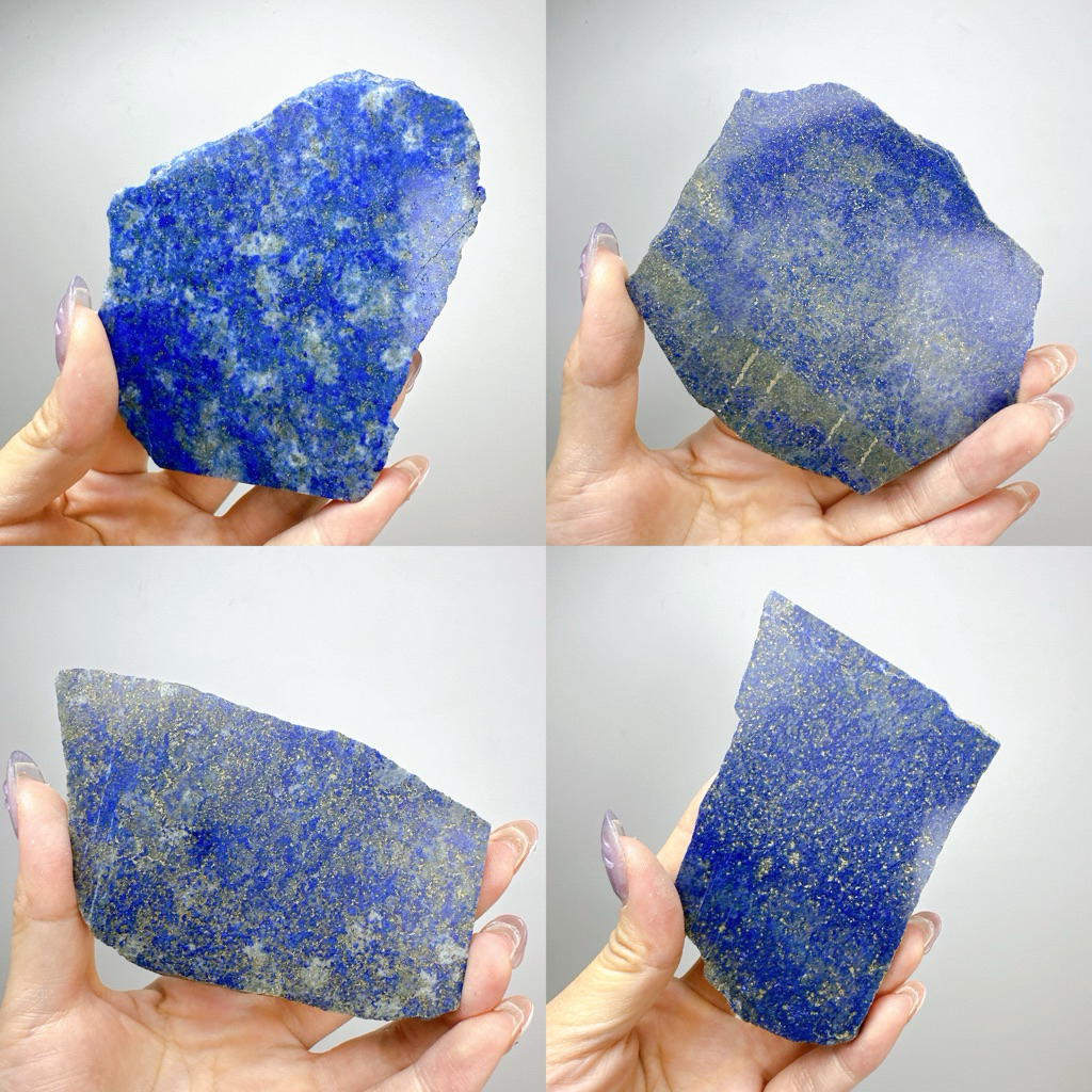 🇸🇬 [SG] Natural Lapis Lazuli Slab – Deep Blue Crystal Slice for Healing ...