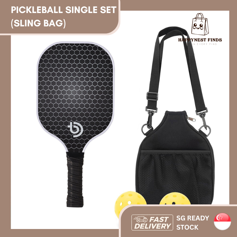 Pickleball Set (1 or 2 Paddles) | 2 Paddles + 4 Balls + Carry Bag ...