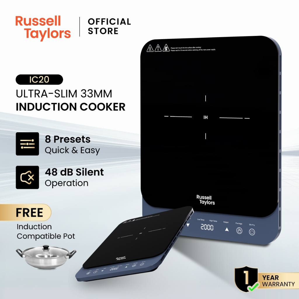 Russell Taylors Ultra-Slim Induction Cooker IC20 (FREE POT) | Shopee ...