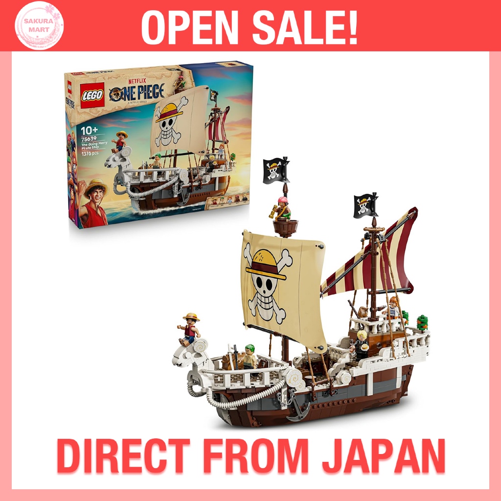 LEGO One Piece Going Merry Pirate Ship Building Set | Luffy, Nami ...