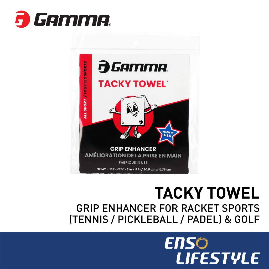 GAMMA Tacky Towel Grip Enhancer for Racket Sports (Tennis / Pickleball ...