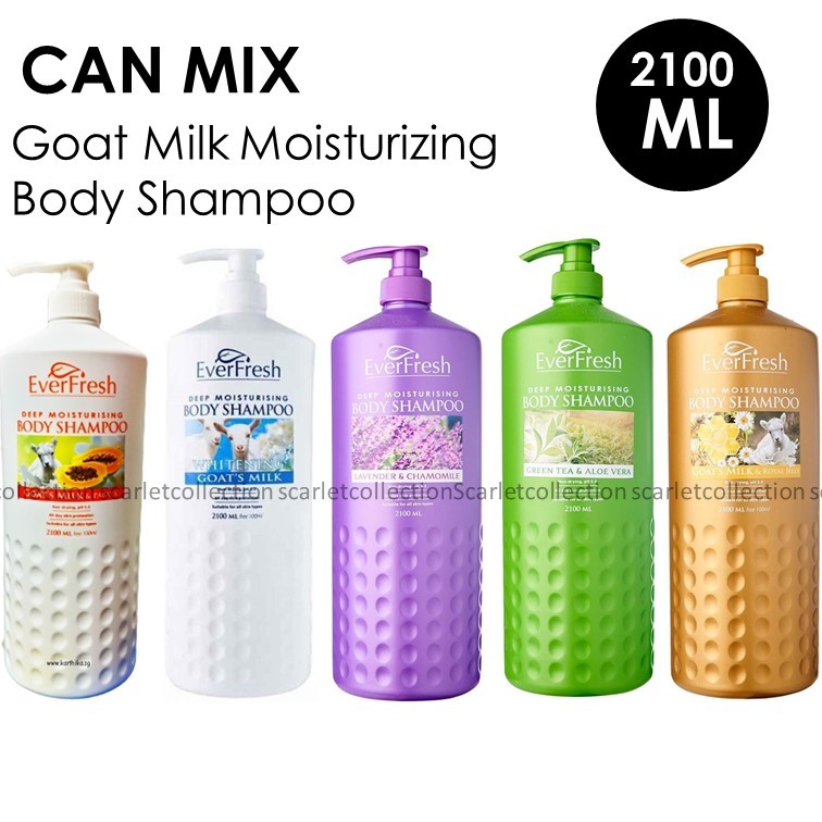 Everfresh goat milk body shampoo moisturizing 2100ml can mix goat milk ...