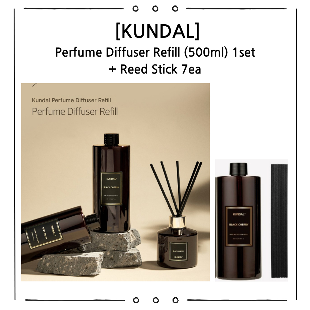 KUNDAL Refill Perfume Diffuser 500ml (1 Set) + 7 Reed diffuser Sticks ...